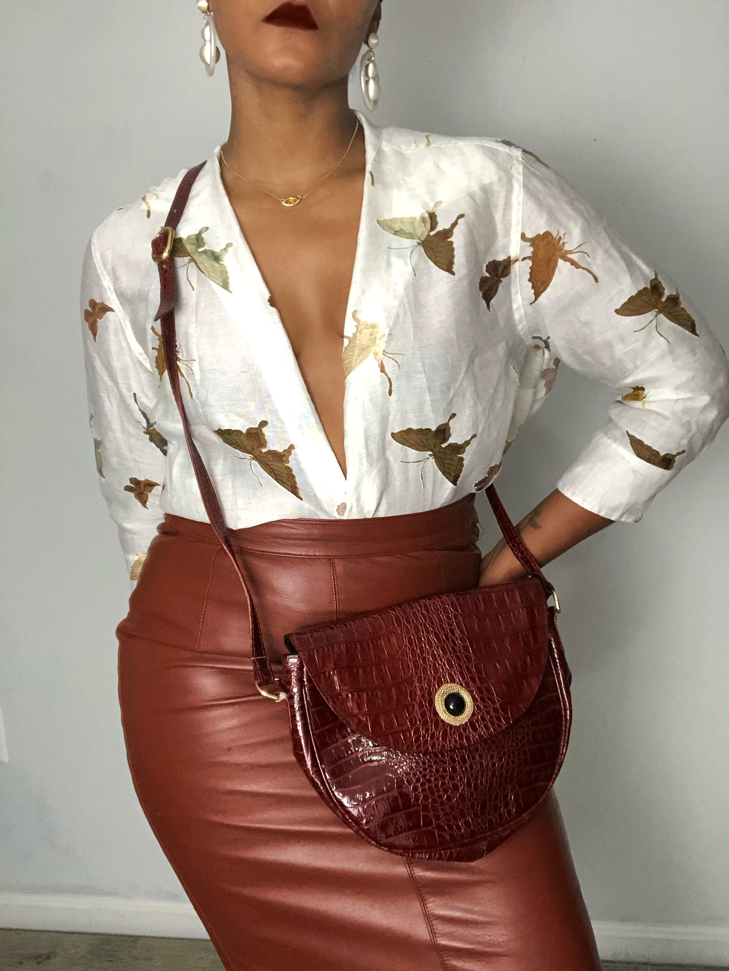 Vintage Leather Skirt - 8 – AJA Brand