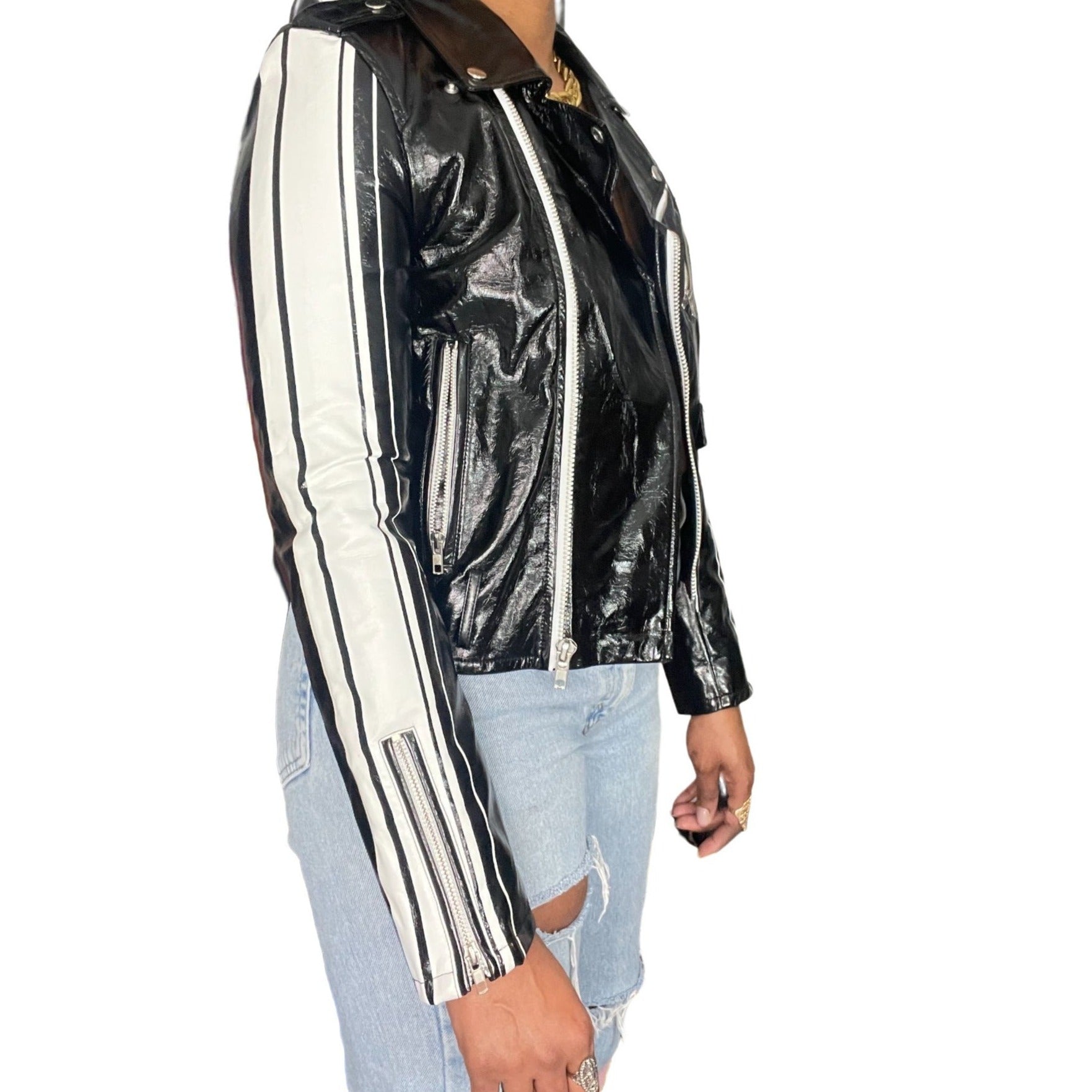 Signature 8 Moto Biker Jacket - S – AJA Brand